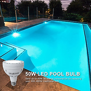 LED Pool Light for Inground Pool, 12V 50W 5000LM Daylight White ...