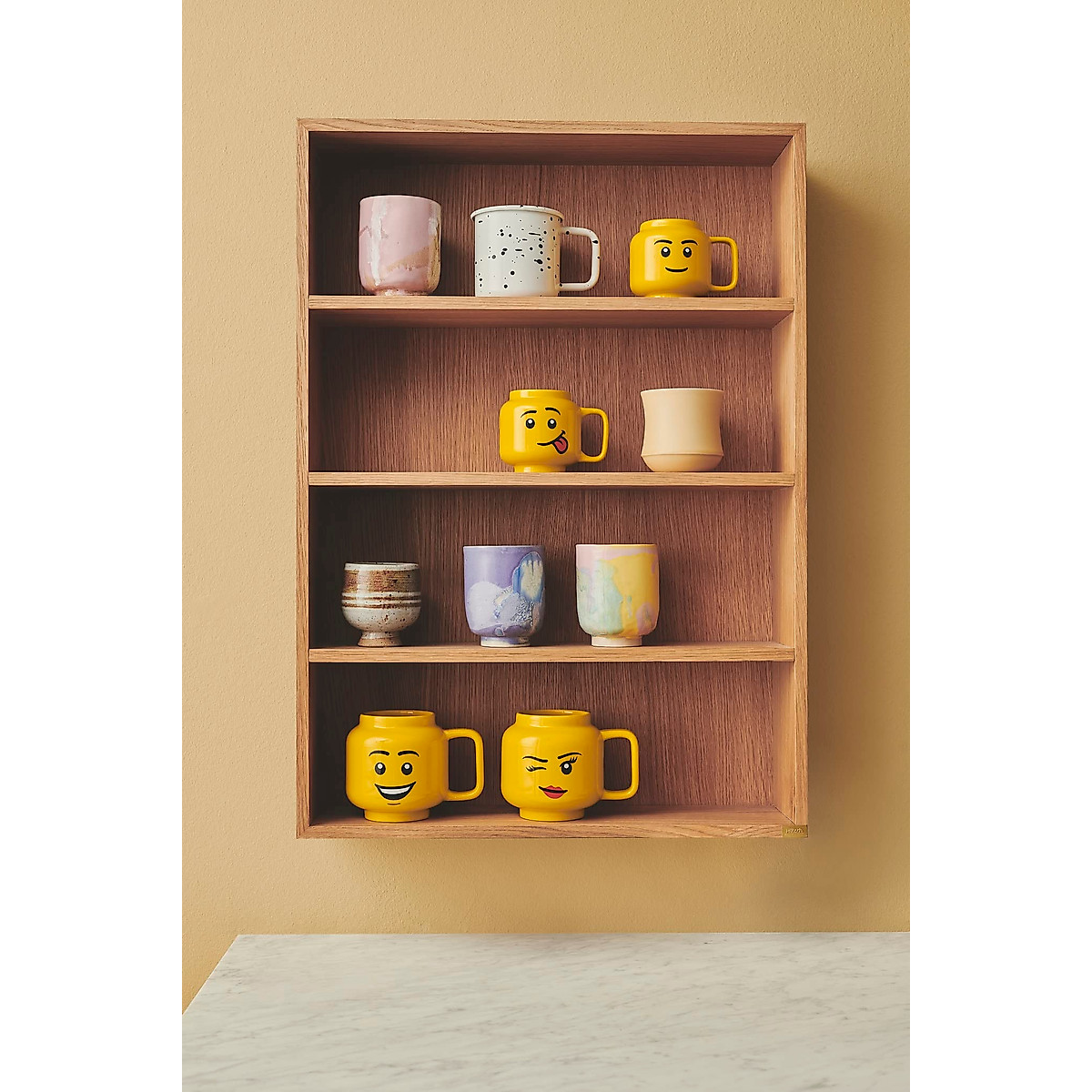 Room Copenhagen LEGO Ceramic Mug, Happy Boy Face, Large, 17.9 Fl. Oz. (530 mL)