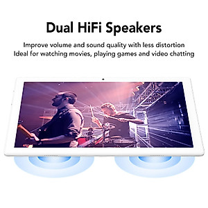 DAUERHAFT 2-in-1 Tablet, US Plug 100‑240V Front 8MP Rear 20MP 4GLTE 5G Dual WiFi 8 Core Tablet Computer with Keyboard and Mouse for Travel (#1)