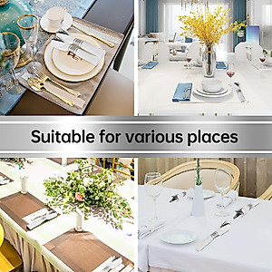 Germiwipe Paper Napkin Band, 200PCS Matte Silver Napkin Ring Self-Adhesive, Silverware Wraps Bands,Table Setup Wedding Event Party Supply (Matte Silver /200pcs)