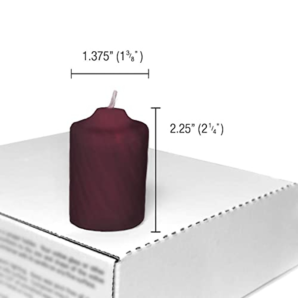 Burgundy Mulberry Scented Votive Candles - 15 Hour Long Burn Time - Textured Finish - Box of 20
