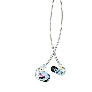 SHURE SE425-CL-A Wired Earphones, Clear, High Sound Insulation, Gaming, in-Ear Type, Wireless Conversion (Sold Separately), MMCX Re-Cable, Professional Specifications, Ear Monitor, Distribution,