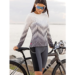 Terry Bike Shorts Women Padded, Long Haul Hi-Rise Cycling Shorts for Women High Waisted Compression Flex Air Max Chamois - Black | Charcoal, Medium