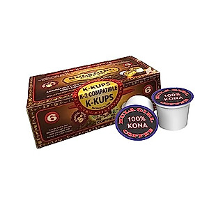 Hula Girl 100% Kona Coffee, Single Serve for Keurig K-Cup Brewers, Medium Roast, Works in the New K2