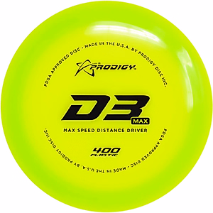 Prodigy Disc 400 Series D3 Max Distance Driver Golf Disc [Colors May Vary] - 170-174g