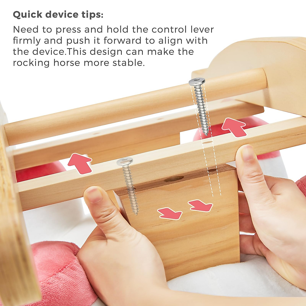 labebe - Baby Rocking Horse, Ride Unicorn, Kid Ride On Toy for 6 Month-3 Year Old, Infant (Boy Girl) Plush Animal Rocker, Toddler/Child Stuffed Ride Toy (Pink)