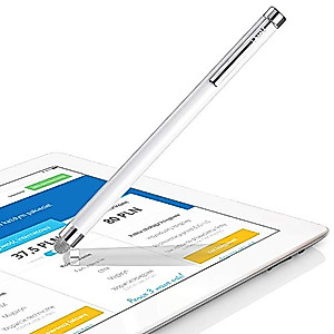 Stylus Pens for Touch Screens, ChaoQ 4 Pcs Mesh Fiber Stylus, with 4 Replaceable Mesh Tips and 4 Replaceable Rubber Tips (Silver, Black, White, Champagne)