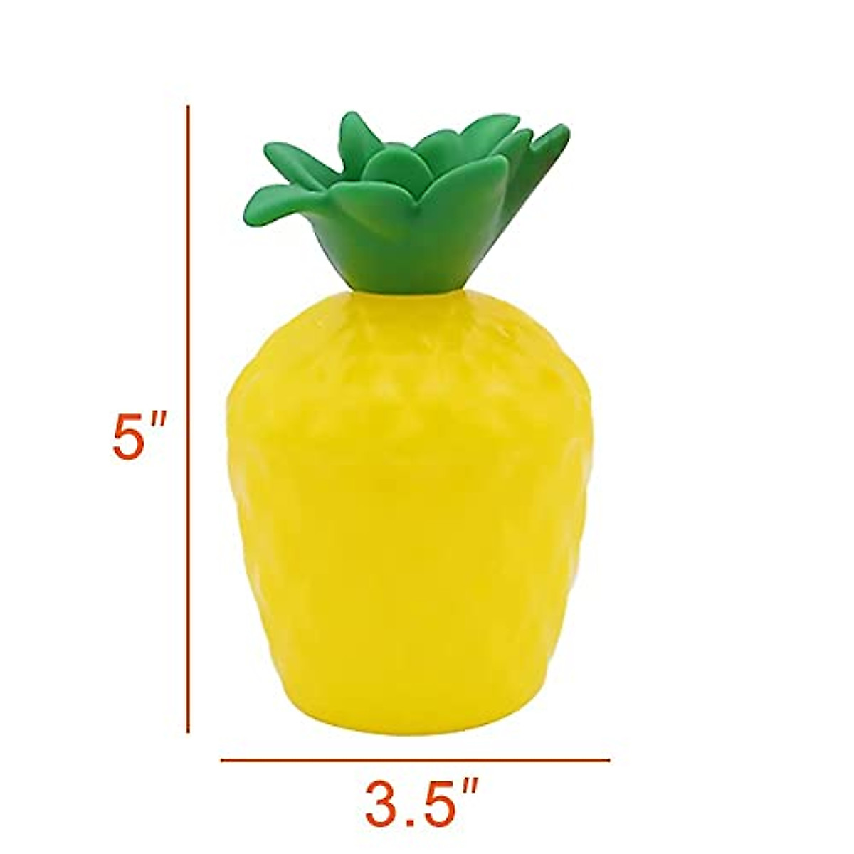 FUTUREPLUSX 2PCS Tropical Paper Garland with 12PCS Plastic Pineapple Cups