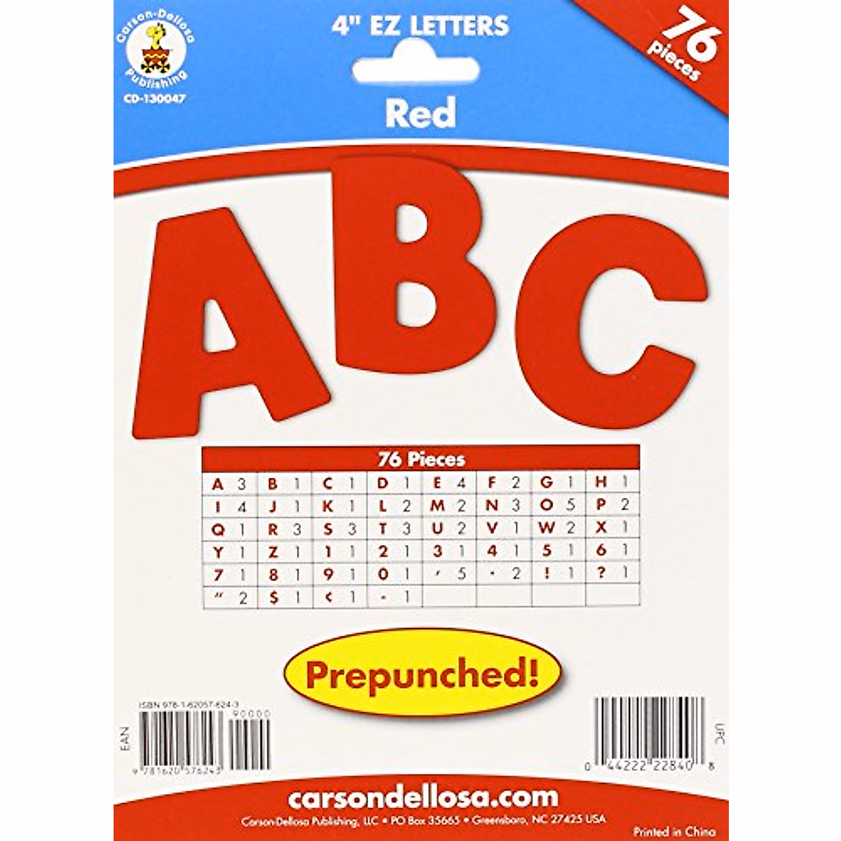 Carson Dellosa Red Lettering (130047)