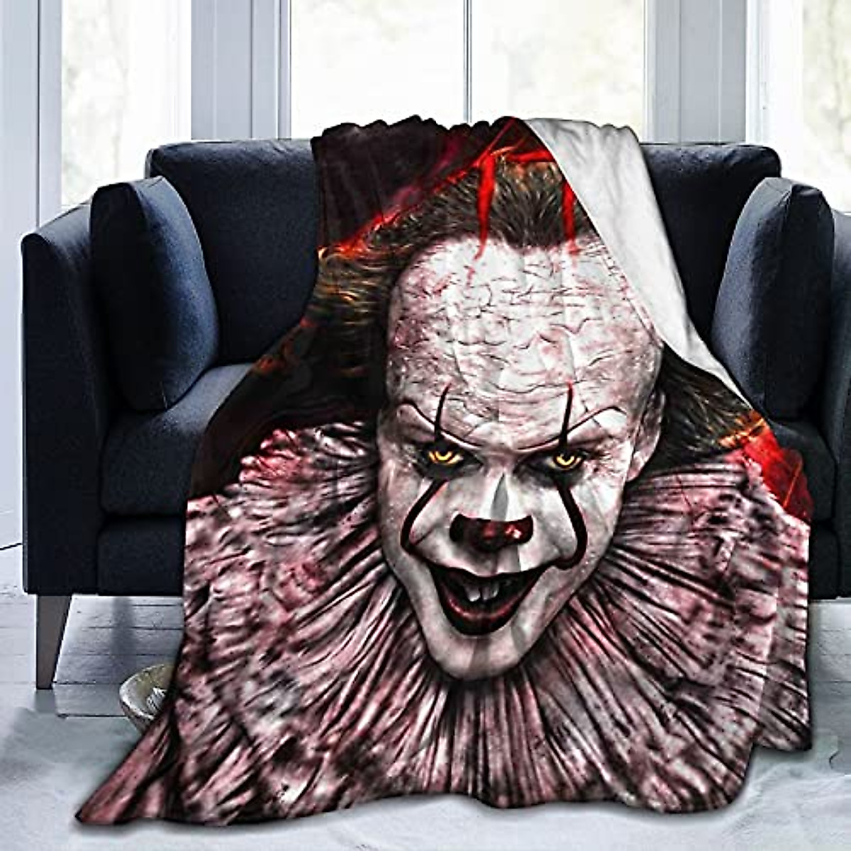 Horror Movie Blankets Ultra-Soft Flannel Blanket Warm Fuzzy Lightweight Throw Blanket,Fluffy Cozy Plush Fleece Comfy Blanket for Couch Sofa Bed 50"X40"