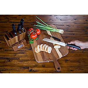 ZYLISS Control Wooden Knife Block - Kitchen Cutlery Storage - Knife Block Without Knives - 5 Slots