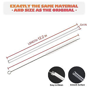 9Pcs for Stanley Cup Accessories,Replacement Straws for Stanley 40 oz 30 oz Cup Tumbler&Simple Modern Trek Tumbler 40 oz,Plastic Clear Reusable Straw with Cleaning Brush&Straw Covers