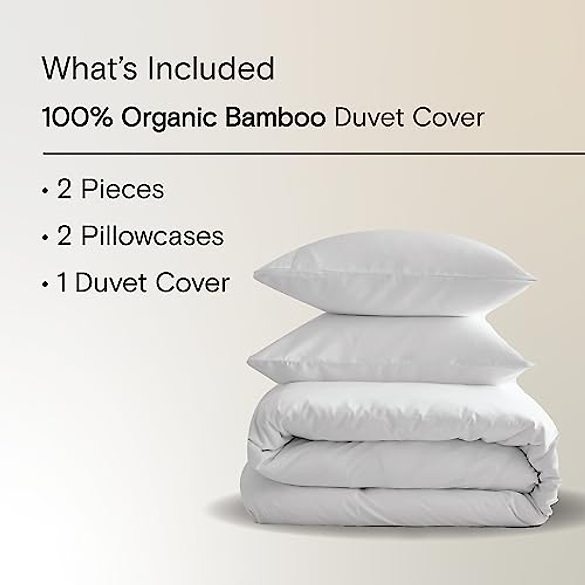 DOZ by SIJO 100% Organic Bamboo Duvet Cover Set, 1 Duvet Cover and 2 Pillowcases, Buttery Soft, Cooling for Hot Sleepers, Eco Friendly, Silky Breathable, Oeko-TEX, High GSM Durable (Snow, Full/Queen)