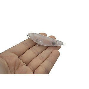 10PCS Unpainted 5.6cm 4g Pencilbait Popper lipless Blanks with Free 3D Fishing Eye Crankbait Baits Simulation Blank Body Clear Hard Clear Minnowbait Topwater Freshwater DIY Lure kit 8324
