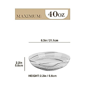 MALACASA Pasta Bowls, 40 OZ Large Salad Serving Bowls Set of 4, Porcelain Pasta Bowls Salad Bowls for Kitchen, Marble Grey Soup Plates Shallow Bowls Set, Microwave & Dishwasher Safe, Series REGULAR
