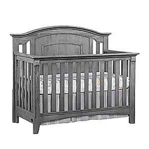 Oxford Baby Willowbrook 4-in-1 Convertible Crib, Graphite Gray, GreenGuard Gold Certified