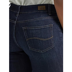 Lee Women's Ultra Lux Comfort with Flex Motion Straight Leg Jean Niagara 16 Medium