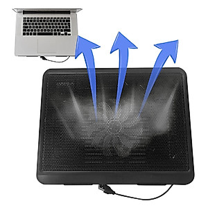 Laptop Pad, Non-Slip Stable Laptop Cooler, Laptop Cooler Stand with Fan and Height Adjustable, Laptop Cooler Cooling Pad with Cooling Fan, Adjustable Mounts Laptop Cooling Stand for Lap, Desk