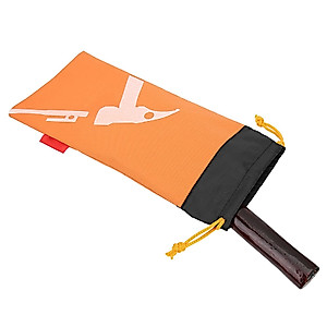 Alomejor Tent Peg Bag Camping Portable Tent Stakes Bag Hammer Nail Pouch for Hiking Camping Tent Hammers and Other Accessoris (Orange)