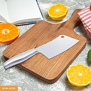 TtAk HOUSEWARE S/S Butcher Knife | Single Forged 12-Inch Cleaver Knife for Precision Cutting Chopping | Ergonomic Stainless Steel Comfortable Handle Grip | Meat Cleaver Home Kitchen Restaurant Knife