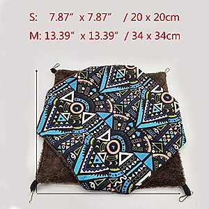 Oncpcare Small Pet Cage Hammock, Bunkbed Sugar Glider Hammock, Guinea Pig Cage Accessories Bedding, Warm Hammock for Parrot Ferret Squirrel Hamster Rat Play Sleep