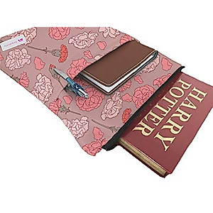 Carnation Book Sleeve - Book Cover for Hardcover and Paperback - Book Lover Gift - Notebooks and Pens Not Included