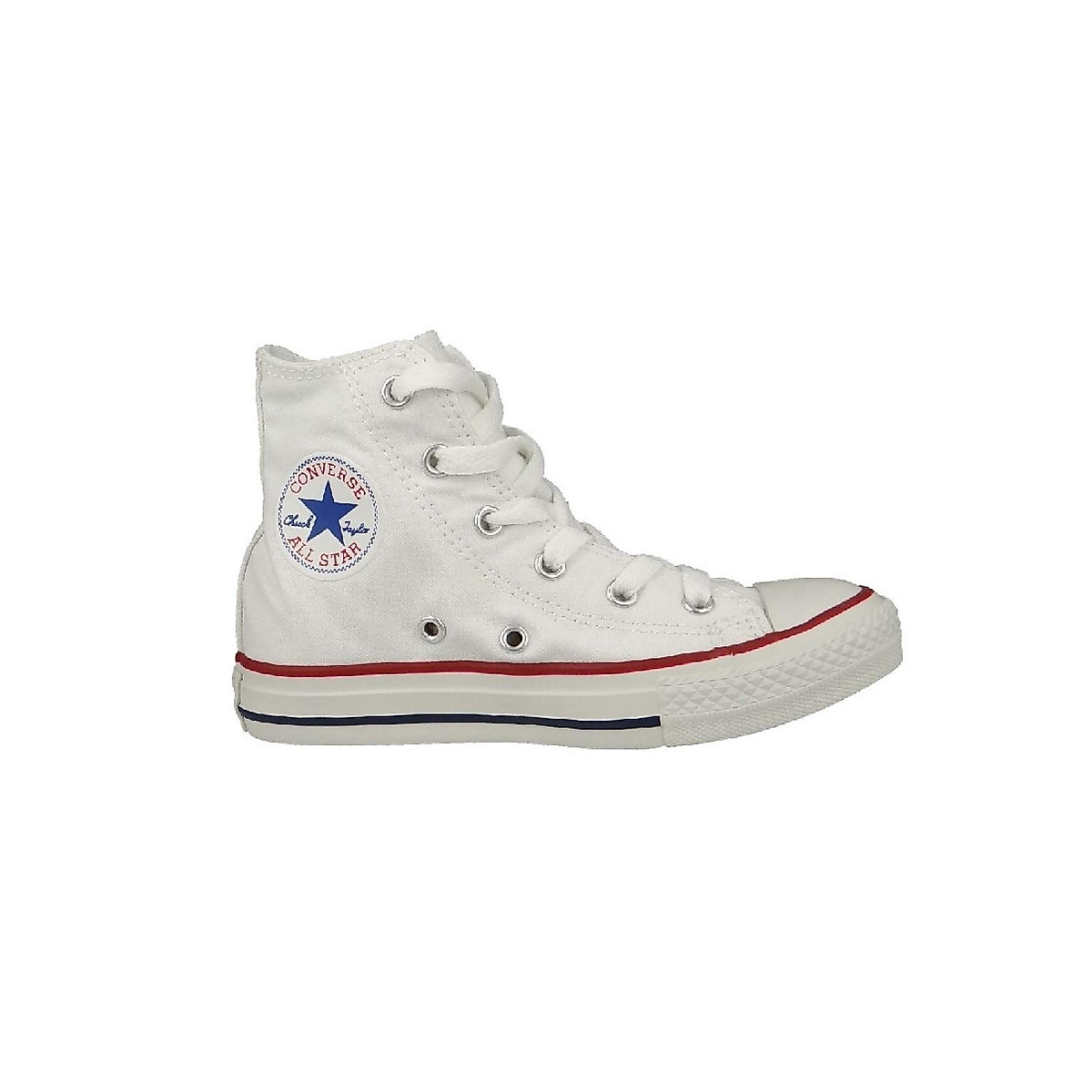 Converse Chuck Taylor All Star Canvas High Top Sneaker, Optical White, 2.5 M US Little Kid