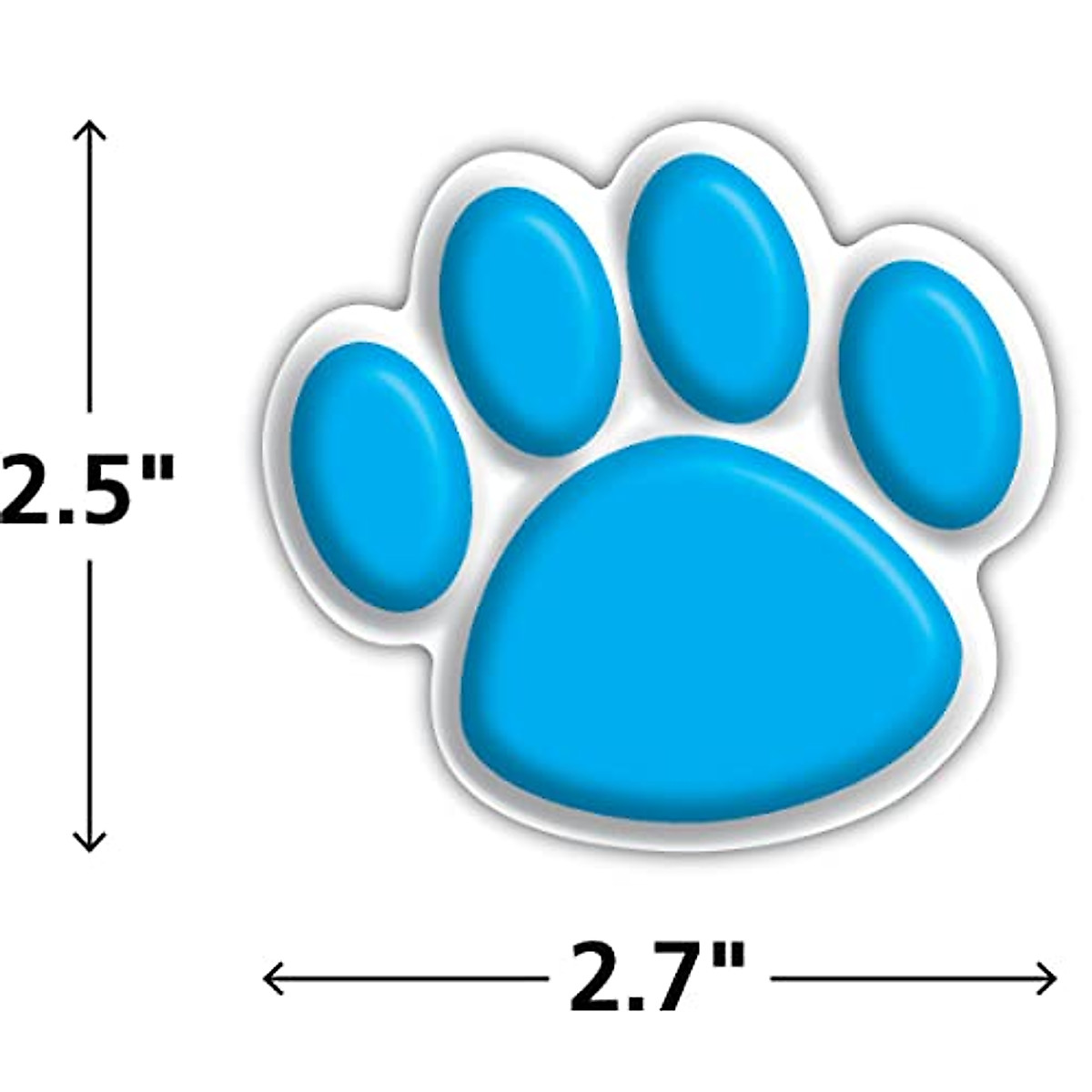 Teacher Created Resources Mini Accents, Colorful Paw Prints (5116),Multi Color