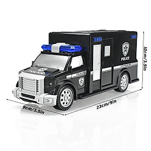 CYKT 3-7 Year Old Boy Police Car Toy, LED Music Electric Universal Wheel Police Car Toy, 3-10 Year Old Boy and Girl Police Car Toy Gift