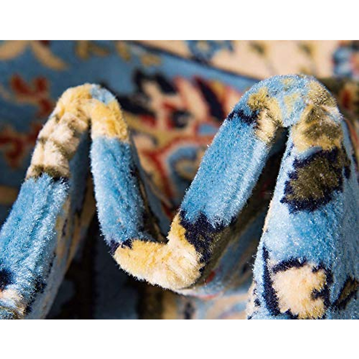 Unique Loom Espahan Collection Area Rug - Cape Cod (2' 2" x 3' 1" Rectangle, Blue/ Black)