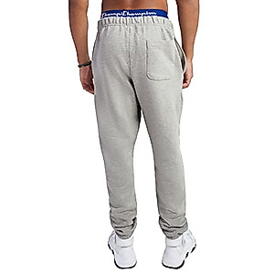 CHAMPION, Reverse Weave, Heavyweight Fleece Sweatpants for Men, 30", Oxford Gray C Logo, Medium