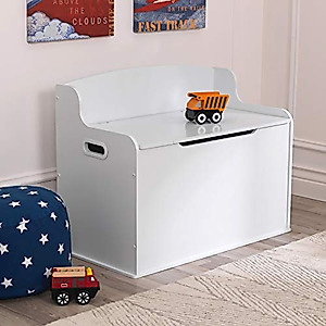 KidKraft Fill with Fun Toy Box- Wooden Toy Box Bench - White