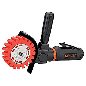 Dynabrade (NZ1) NitroZip Surface Conditioning/Decal Pinstripe Removal Tool | Right Angle, 0.5 hp 3500 RPM Pneumatic Motor | For Use with Eraser and Wire Wheels