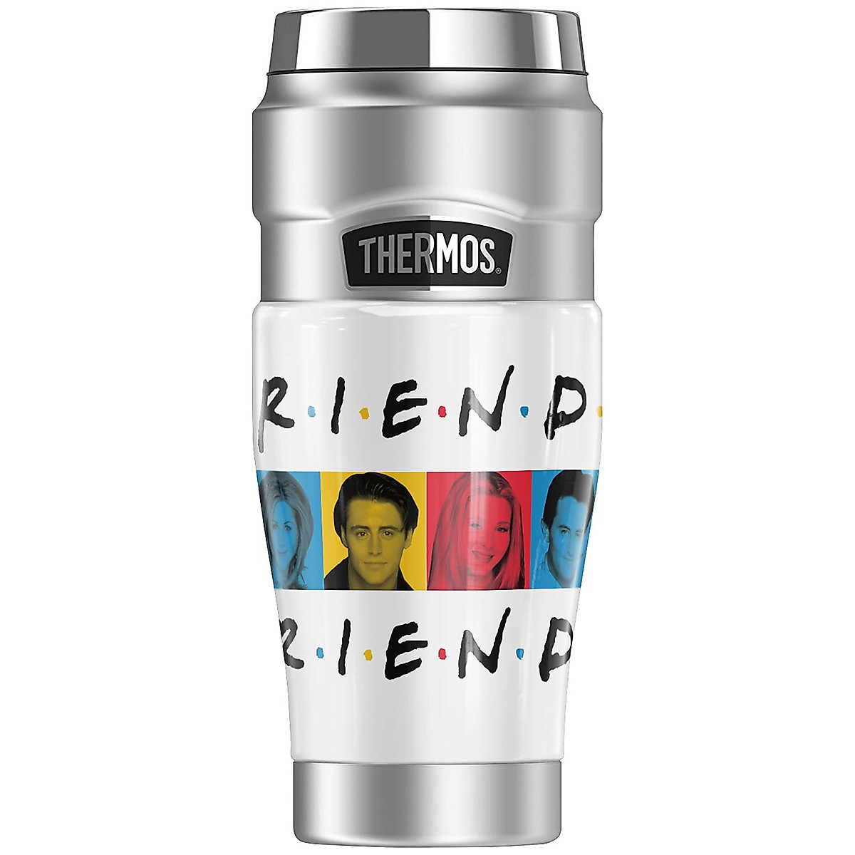 Friends Headshots THERMOS STAINLESS KING Stainless Steel Travel Tumbler, Vacuum insulated & Double Wall, 16oz