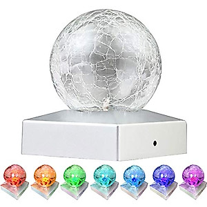 SUNNYPARK 4x4 Solar Post Cap Lights Deck Fence Outdoor Railing Lights Decorative Solar Powered Gazing Ball Caps LED Lamp for Garden, Patio, Pathway