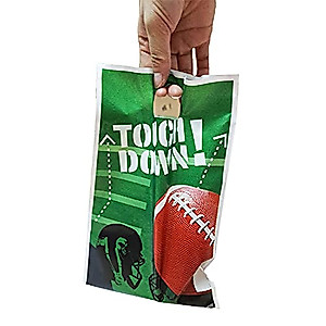 Oringaga 50 PCS Football Theme Plastic Bags/Souvenir Gift bags/Gift Bags Party Supplies Bags Party Supplies Decoration Suitable for Football Theme Parties