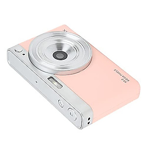 4K Digital Camera, 50MP Pixels, Portable Camera, LED Fill Light, 1/4 Screw Interface, Auto Focus AF for Video Recording (Pink)