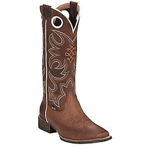 JUSTIN Boots Women's Gypsy Cam Leather Brown Cowgirl Boot Brown 7.5 B