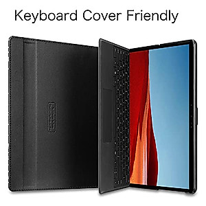 Fintie Case for Microsoft Surface Pro X (2021/2020/2019) - Hard Shell Slim Portfolio Cover Compatible with Type Cover Keyboard for 13 Inch New Surface Pro X (SQ1/SQ2), Composition Book