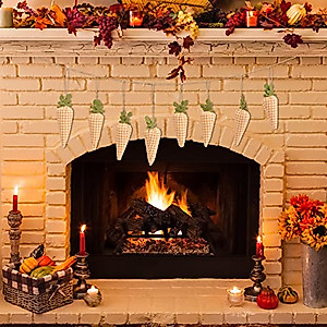 NUOBESTY Easter Carrot Banner Bunny Carrot Garland Fabric Wall Vegegtable Ornament for Party Wall Fireplace Window Decors |62.88inches