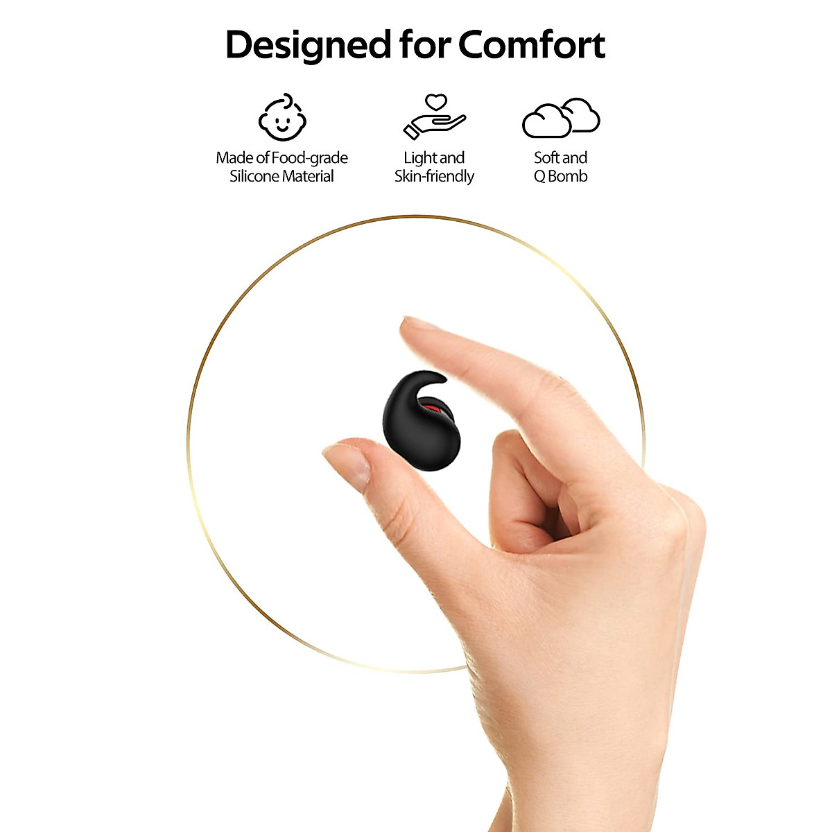 Ear Plugs for Noise Reduction, Ear Plugs for Sleeping Noise Cancelling, Ear Plugs, Sleeping Ear Plugs, 32dB Soft Reusable Ear Plugs for Sleep, Snoring, Sound Blocking, 8 Ear Tips in XS/S/M/L