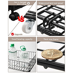 Airhercs xxxxx-Large 4 Pack Under Bed Storage With Wheels, Under The Bed Storage Bins,Under Bed Shoe Storage,Rolling Under Bed Storage Drawers,Under Bed Basket