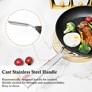 Wodillo Nonstick Frying Pan Skillet, Nonstick Omelette Pan,Induction Base, Hard-Anodized, Durable & Oven Safe to 420°F, Dishwasher Safe (10 INCH)