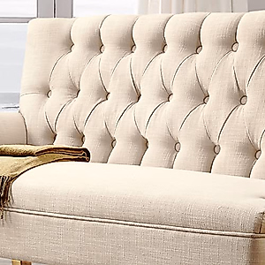 Rosevera Celino para Sala Love Seats Furniture Sofa in a Box Long Couches for Living Room Settee Loveseat, Standard, Natural