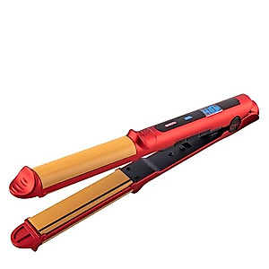 CHI 3-In-1 Hairstyling Iron, Versatile Styling Iron To Smooth, Curl, or Flip Hair, Adds Shine & Reduces Frizz, 1" Iron, Ruby Red