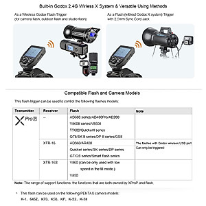 Godox Xpro-P TTL Wireless Flash Trigger with 1/8000s HSS, 5 Group 4 Fuction Button for Pentax K-1, 645Z, K70, K50, KP, K-S2, K-3 II Digital Cameras