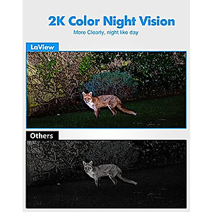 LaView Security Camera Outdoor Wired Starlight Color Night Vision, 2K Cameras for Home Security AI Human Detection & Auto Tracking, IP65 Outdoor Camera 2-Way Audio, US Cloud, Compatible with Alexa