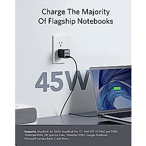 Anker USB C Charger, 713 Charger (Nano II 45W), GaN II PPS Fast Compact Foldable Charger for MacBook Pro 13, Galaxy S22/S22+/S22 Ultra/S21, Note 20/10, iPhone 13/Pro/Pro Max, Steam Deck, and More
