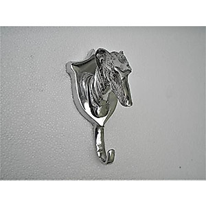 Greyhound Dog Head Metal Wall Mount Hooks Sculpture Lot of 2 Pieces Greyhound Dog Sculpture Unique Figurine Statue Wall Mount Hooks for Home | Office Decorations by INDIAART12