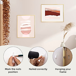 Fun Memories 11x14 Metal Picture Frame- 11x14 Aluminum Photo Frames with 8x10 Mat, High-Definition Plexiglass Front, and Hanging Hardware - Ideal for Wall or Tabletop Display (Gold, Pack of 1)